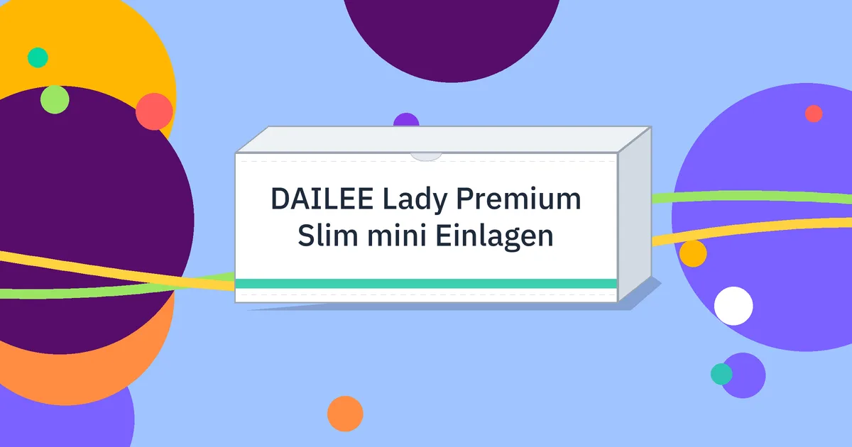 Symbolbild: Packung mit der Aufschrift DAILEE Lady Premium Slim mini Einlagen (PZN 18194743) – Verfügbarkeit und Bezug in Apotheken in Frankfurt am Main