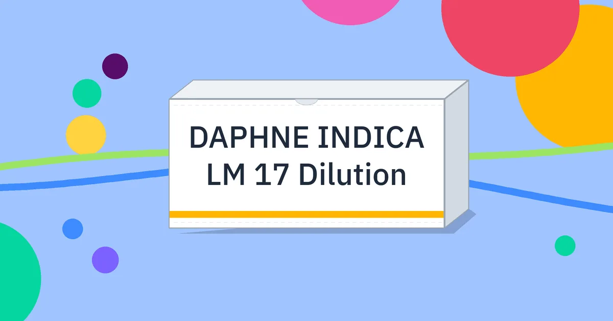 Symbolbild: Packung mit der Aufschrift DAPHNE INDICA LM 17 Dilution (PZN 13461518) – Verfügbarkeit und Bezug in Apotheken in Frankfurt am Main