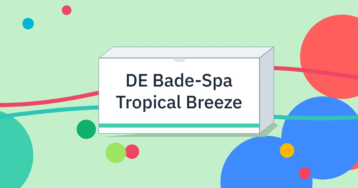 Symbolbild: Packung mit der Aufschrift DE Bade-Spa Tropical Breeze (PZN 19687459) – Verfügbarkeit und Bezug in Apotheken in Frankfurt am Main