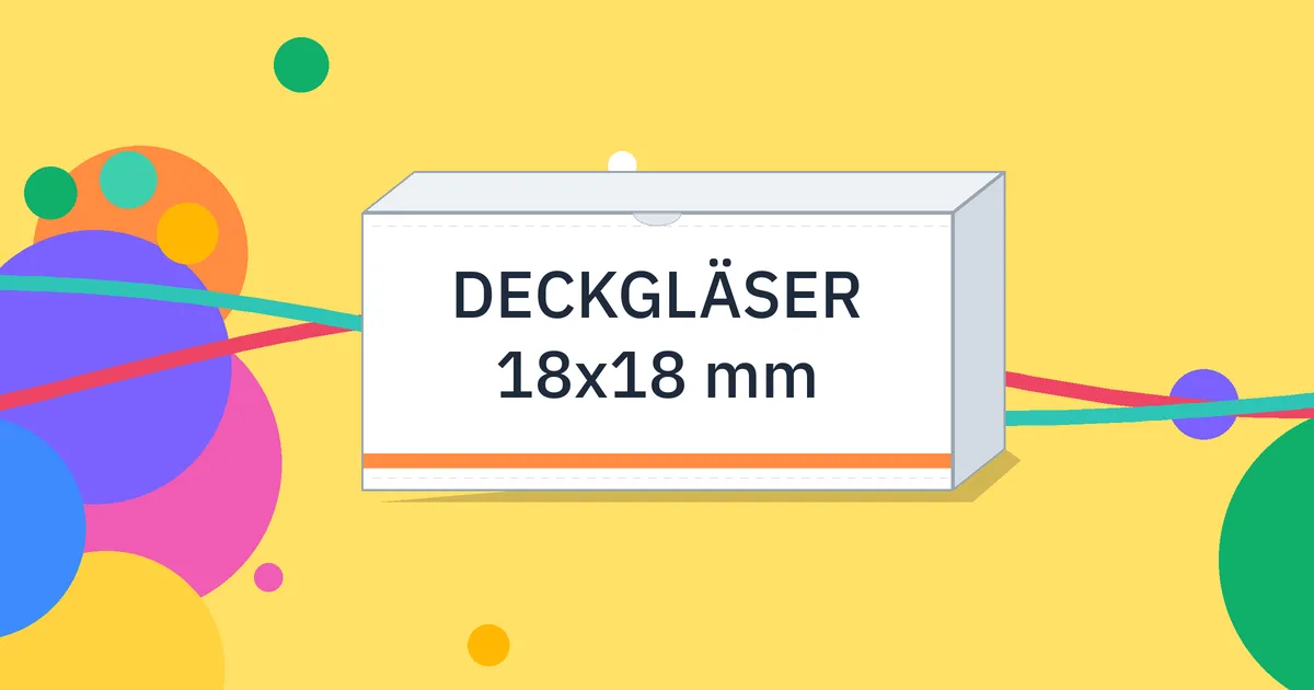 Symbolbild: Packung mit der Aufschrift DECKGLÄSER 18x18 mm (PZN 00173172) – Verfügbarkeit und Bezug in Apotheken in Frankfurt am Main