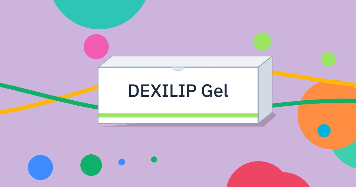 Symbolbild: Packung mit der Aufschrift DEXILIP Gel (PZN 16015682) – Verfügbarkeit und Bezug in Apotheken in Frankfurt am Main