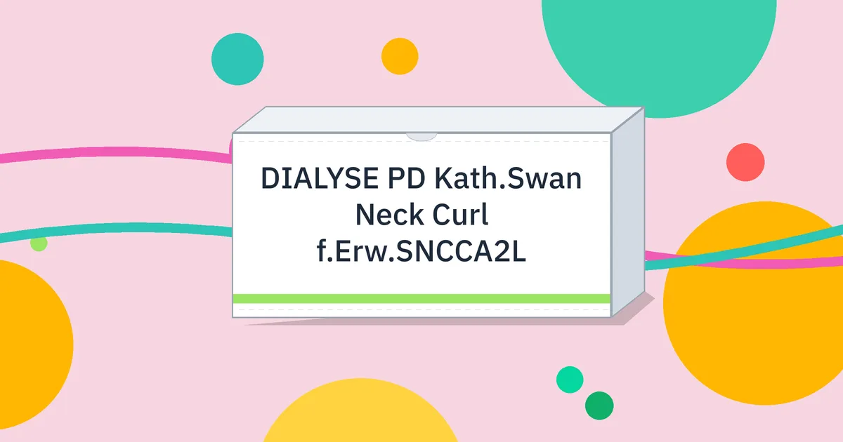 Symbolbild: Packung mit der Aufschrift DIALYSE PD Kath.Swan Neck Curl f.Erw.SNCCA2L (PZN 00873596) – Verfügbarkeit und Bezug in Apotheken in Frankfurt am Main