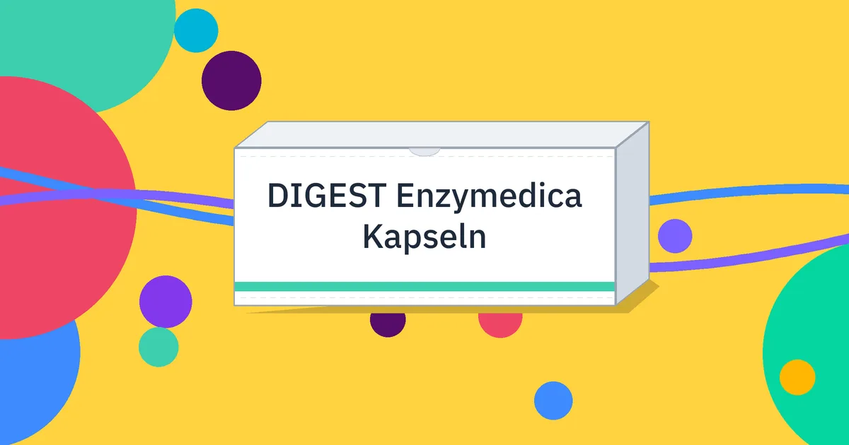 Symbolbild: Packung mit der Aufschrift DIGEST Enzymedica Kapseln (PZN 16940923) – Verfügbarkeit und Bezug in Apotheken in Frankfurt am Main