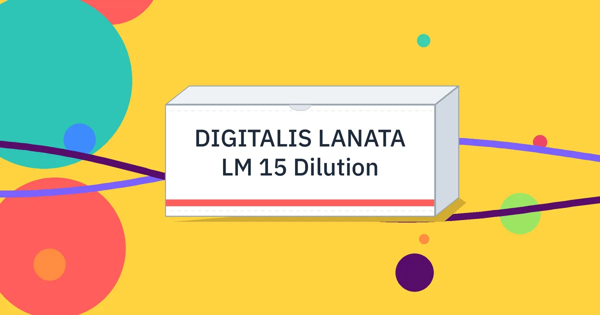 Symbolbild: Packung mit der Aufschrift DIGITALIS LANATA LM 15 Dilution (PZN 12841791) – Verfügbarkeit und Bezug in Apotheken in Frankfurt am Main