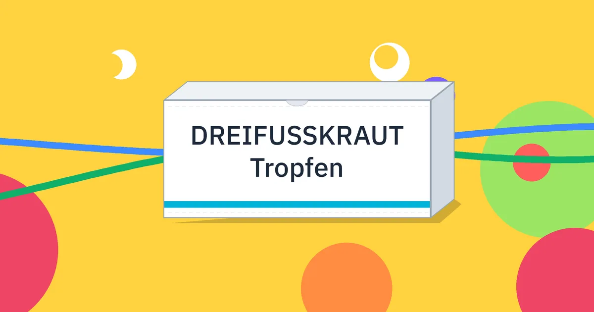 Symbolbild: Packung mit der Aufschrift DREIFUSSKRAUT Tropfen (PZN 14311028) – Verfügbarkeit und Bezug in Apotheken in Frankfurt am Main