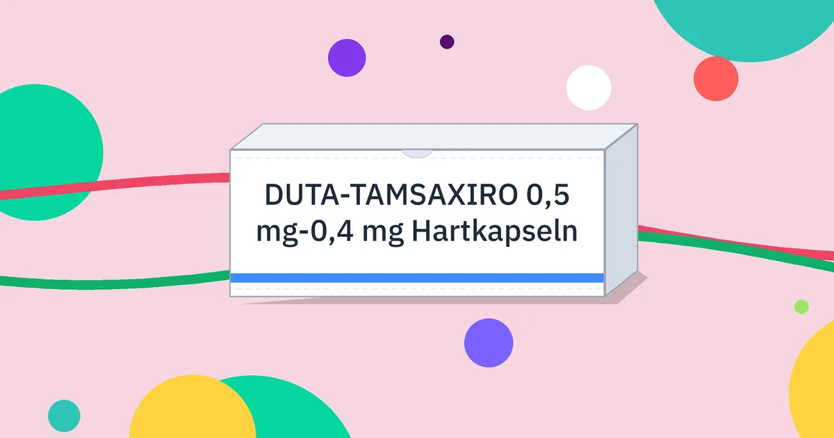 Symbolbild: Packung mit der Aufschrift DUTA-TAMSAXIRO 0,5 mg-0,4 mg Hartkapseln (PZN 16138309) – Verfügbarkeit und Bezug in Apotheken in Frankfurt am Main