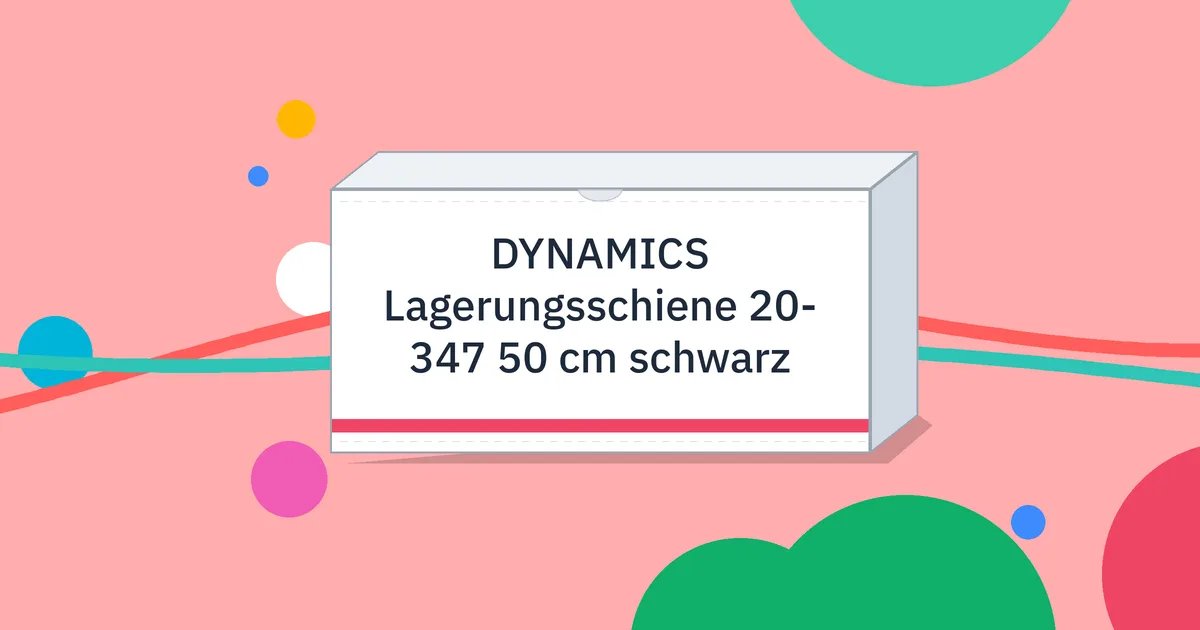 Symbolbild: Packung mit der Aufschrift DYNAMICS Lagerungsschiene 20-347 50 cm schwarz (PZN 10634088) – Verfügbarkeit und Bezug in Apotheken in Frankfurt am Main