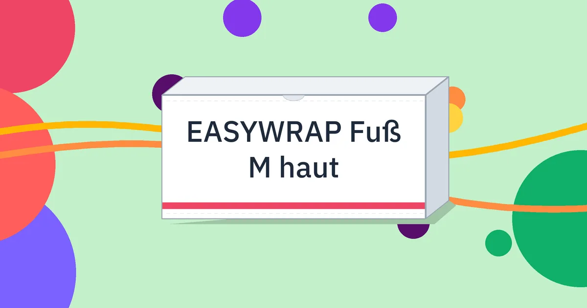 Symbolbild: Packung mit der Aufschrift EASYWRAP Fuß M haut (PZN 18748354) – Verfügbarkeit und Bezug in Apotheken in Frankfurt am Main