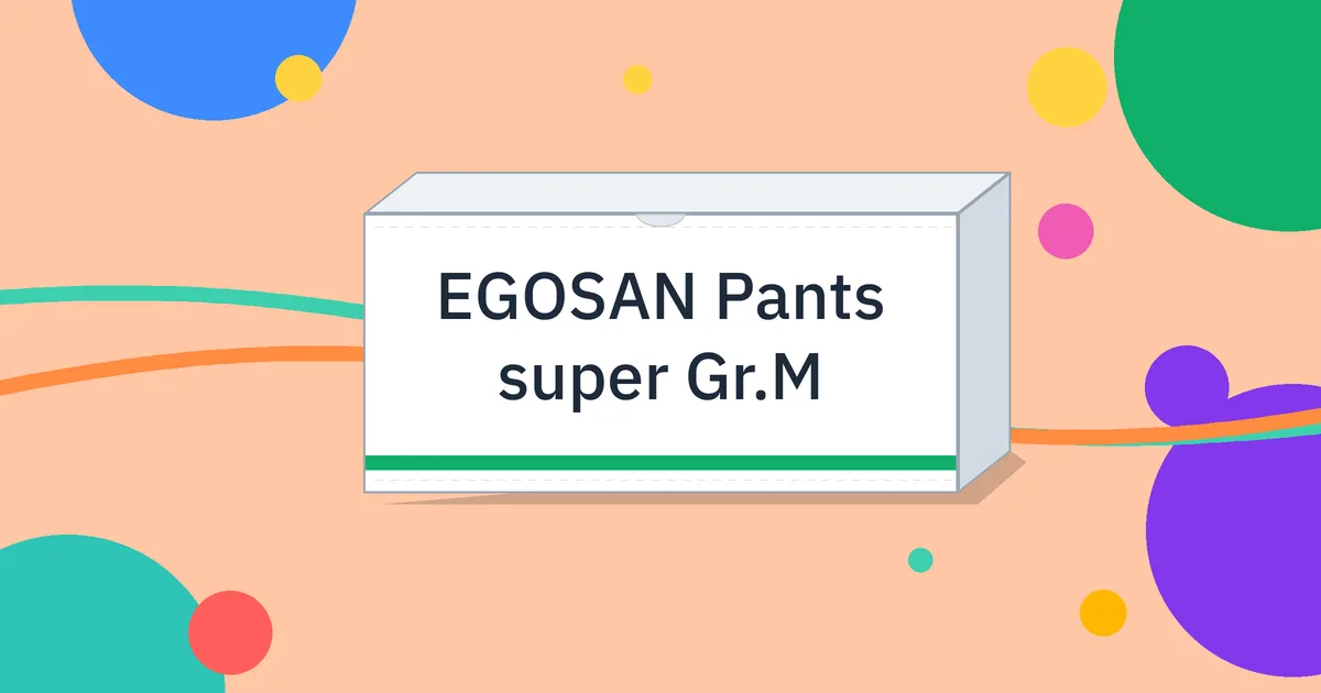Symbolbild: Packung mit der Aufschrift EGOSAN Pants super Gr.M (PZN 16893193) – Verfügbarkeit und Bezug in Apotheken in Frankfurt am Main