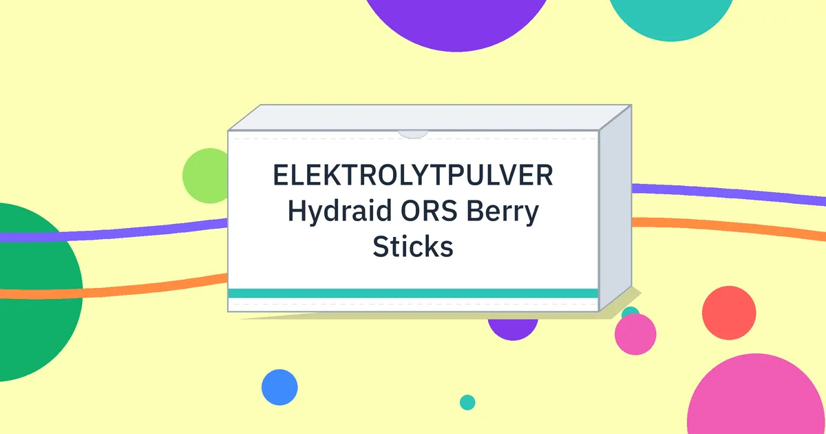 Symbolbild: Packung mit der Aufschrift ELEKTROLYTPULVER Hydraid ORS Berry Sticks (PZN 19363797) – Verfügbarkeit und Bezug in Apotheken in Frankfurt am Main