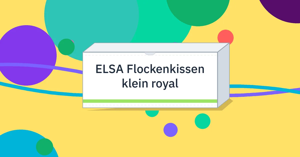 Symbolbild: Packung mit der Aufschrift ELSA Flockenkissen klein royal (PZN 02326912) – Verfügbarkeit und Bezug in Apotheken in Frankfurt am Main