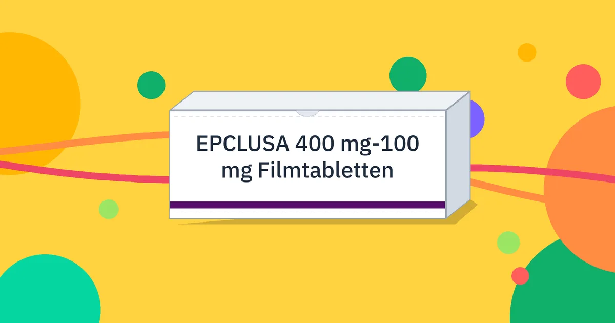 Symbolbild: Packung mit der Aufschrift EPCLUSA 400 mg-100 mg Filmtabletten (PZN 18600924) – Verfügbarkeit und Bezug in Apotheken in Frankfurt am Main