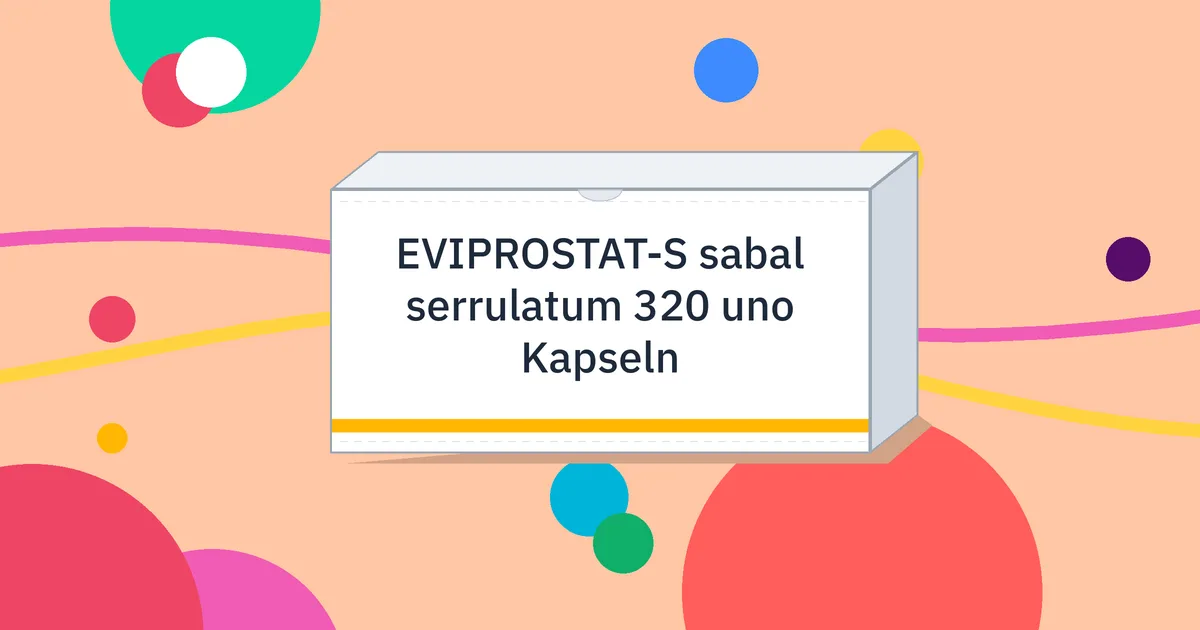 Symbolbild: Packung mit der Aufschrift EVIPROSTAT-S sabal serrulatum 320 uno Kapseln (PZN 07278069) – Verfügbarkeit und Bezug in Apotheken in Frankfurt am Main