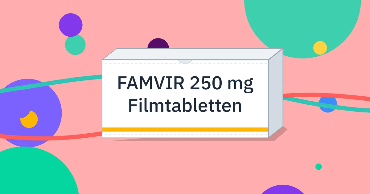 Symbolbild: Packung mit der Aufschrift FAMVIR 250 mg Filmtabletten (PZN 19423252) – Verfügbarkeit und Bezug in Apotheken in Frankfurt am Main