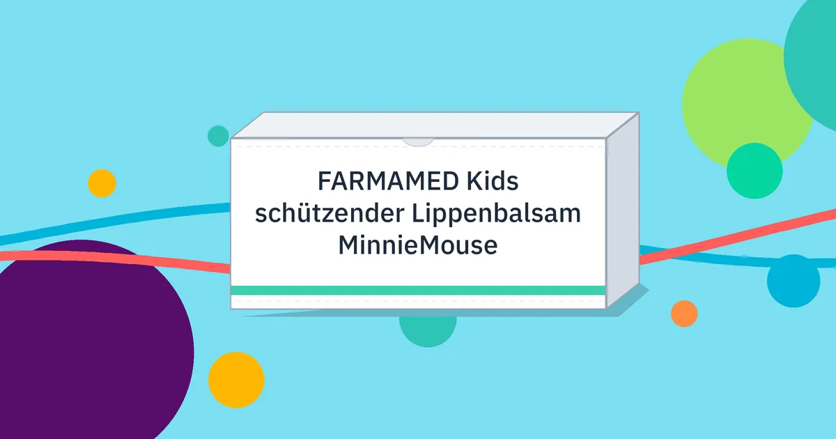 Symbolbild: Packung mit der Aufschrift FARMAMED Kids schützender Lippenbalsam MinnieMouse (PZN 16564696) – Verfügbarkeit und Bezug in Apotheken in Frankfurt am Main