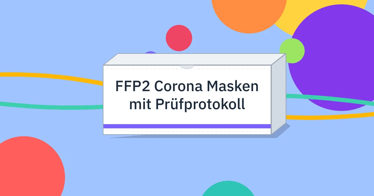 Symbolbild: Packung mit der Aufschrift FFP2 Corona Masken mit Prüfprotokoll (PZN 16956597) – Verfügbarkeit und Bezug in Apotheken in Frankfurt am Main