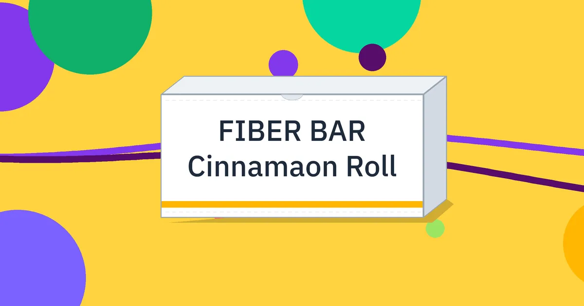 Symbolbild: Packung mit der Aufschrift FIBER BAR Cinnamaon Roll (PZN 12727598) – Verfügbarkeit und Bezug in Apotheken in Frankfurt am Main