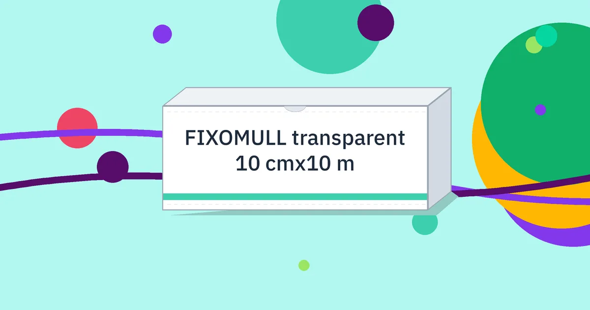 Symbolbild: Packung mit der Aufschrift FIXOMULL transparent 10 cmx10 m (PZN 18166936) – Verfügbarkeit und Bezug in Apotheken in Frankfurt am Main