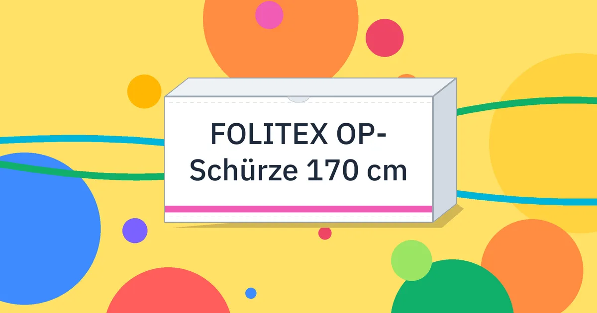 Symbolbild: Packung mit der Aufschrift FOLITEX OP-Schürze 170 cm (PZN 06145320) – Verfügbarkeit und Bezug in Apotheken in Frankfurt am Main