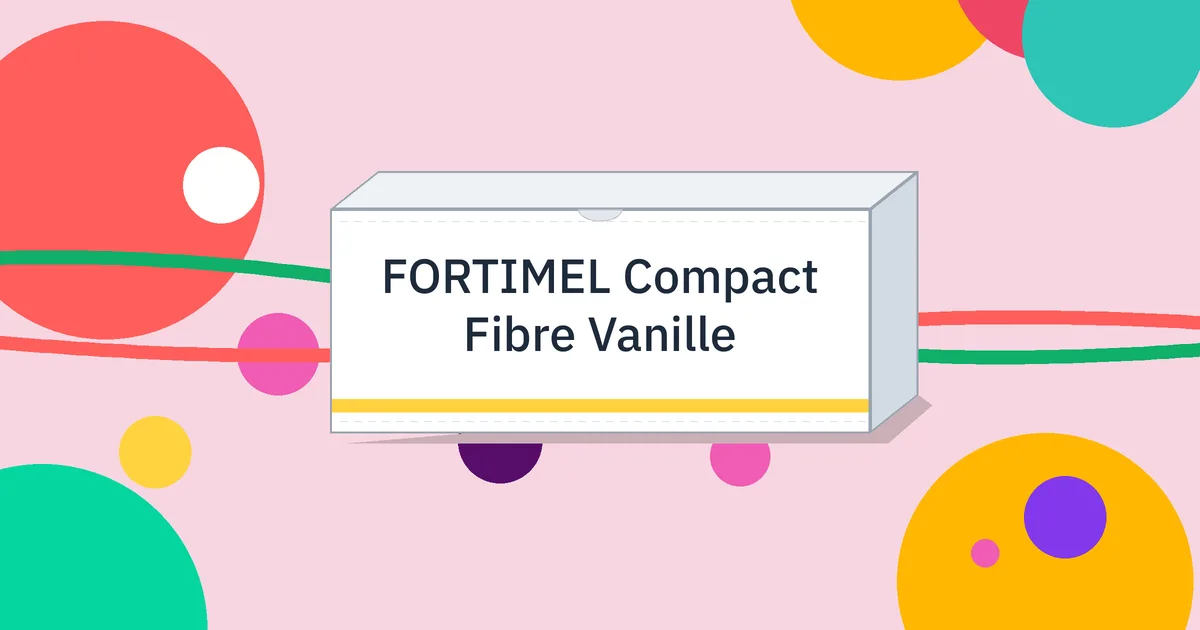 Symbolbild: Packung mit der Aufschrift FORTIMEL Compact Fibre Vanille (PZN 11591398) – Verfügbarkeit und Bezug in Apotheken in Frankfurt am Main