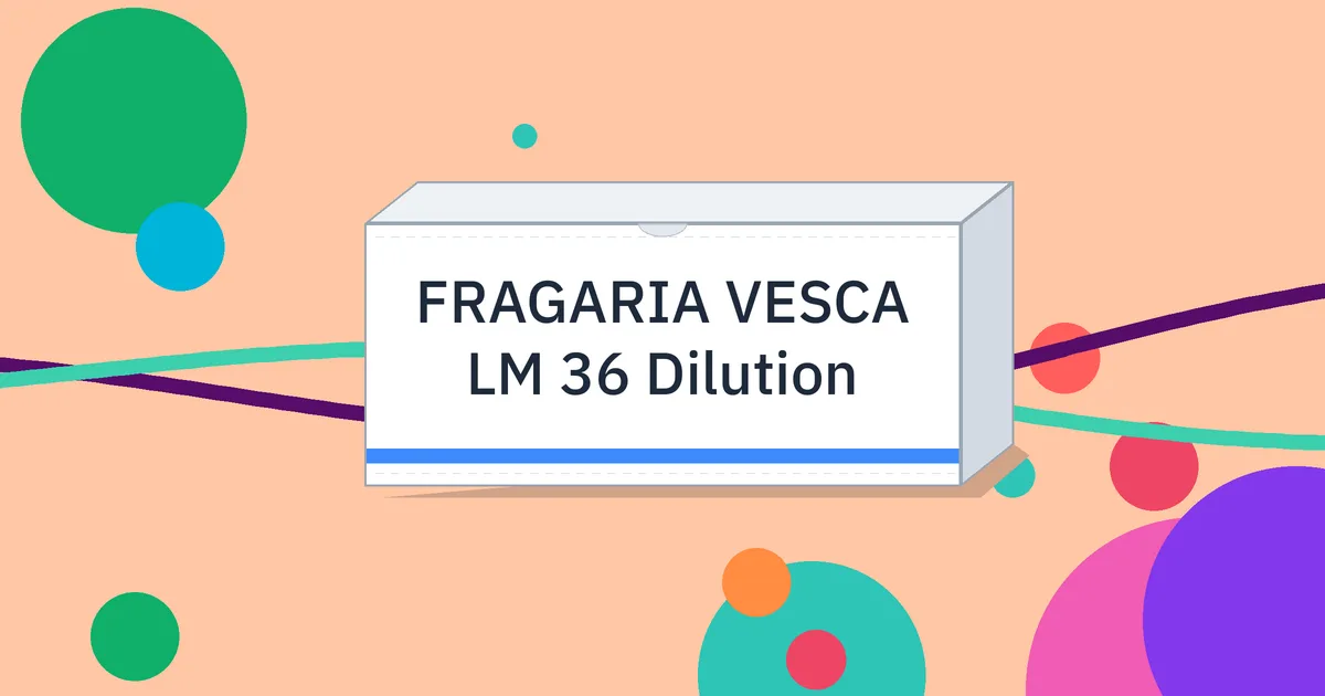 Symbolbild: Packung mit der Aufschrift FRAGARIA VESCA LM 36 Dilution (PZN 13490879) – Verfügbarkeit und Bezug in Apotheken in Frankfurt am Main