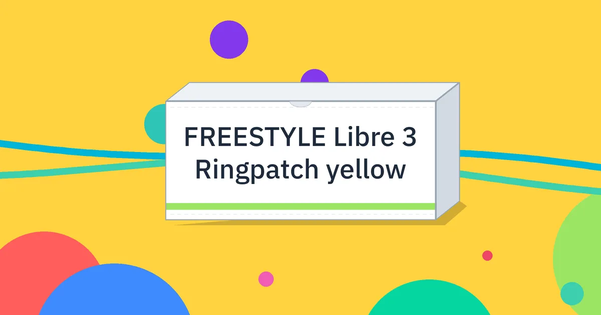 Symbolbild: Packung mit der Aufschrift FREESTYLE Libre 3 Ringpatch yellow (PZN 19864973) – Verfügbarkeit und Bezug in Apotheken in Frankfurt am Main