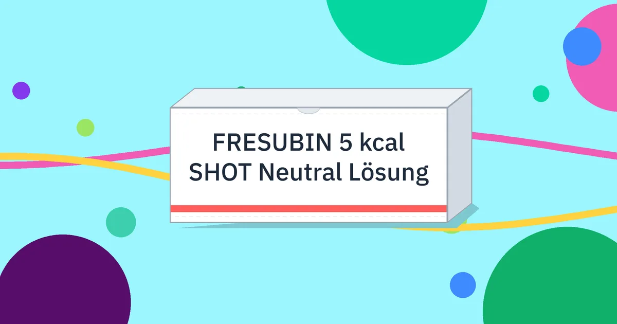 Symbolbild: Packung mit der Aufschrift FRESUBIN 5 kcal SHOT Neutral Lösung (PZN 13903761) – Verfügbarkeit und Bezug in Apotheken in Frankfurt am Main