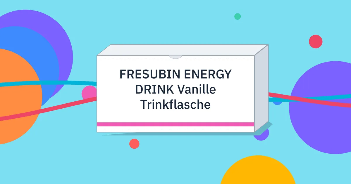 Symbolbild: Packung mit der Aufschrift FRESUBIN ENERGY DRINK Vanille Trinkflasche (PZN 09730272) – Verfügbarkeit und Bezug in Apotheken in Frankfurt am Main