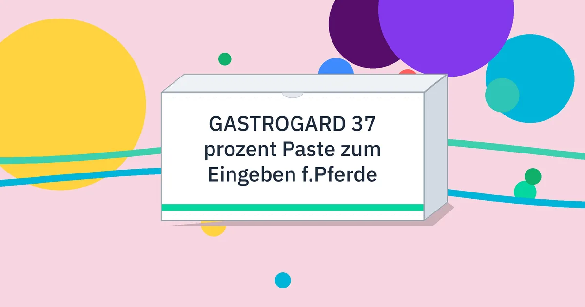 Symbolbild: Packung mit der Aufschrift GASTROGARD 37 prozent Paste zum Eingeben f.Pferde (PZN 11651924) – Verfügbarkeit und Bezug in Apotheken in Frankfurt am Main
