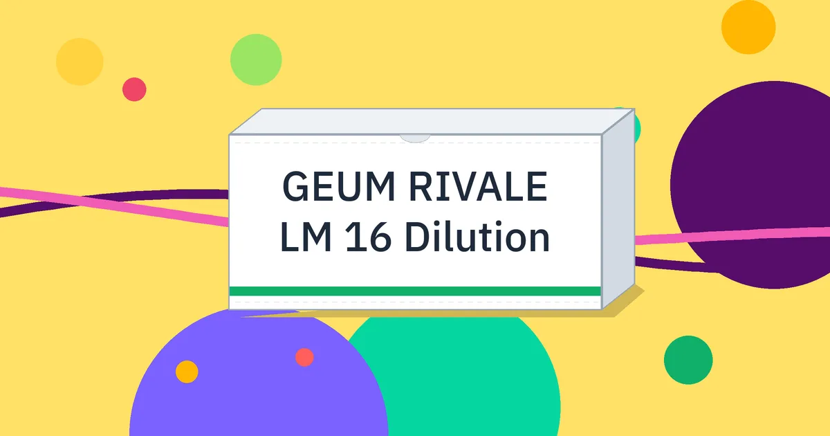 Symbolbild: Packung mit der Aufschrift GEUM RIVALE LM 16 Dilution (PZN 13542866) – Verfügbarkeit und Bezug in Apotheken in Frankfurt am Main