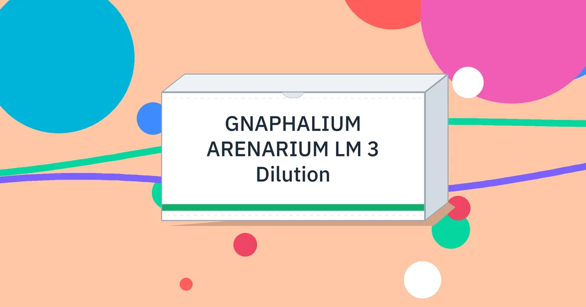 Symbolbild: Packung mit der Aufschrift GNAPHALIUM ARENARIUM LM 3 Dilution (PZN 13544569) – Verfügbarkeit und Bezug in Apotheken in Frankfurt am Main