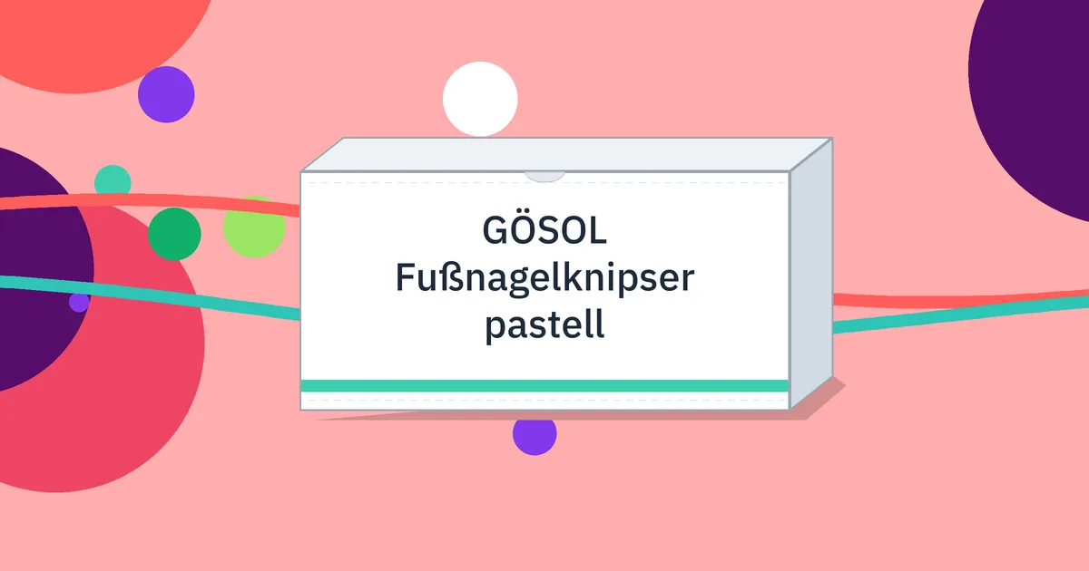 Symbolbild: Packung mit der Aufschrift GÖSOL Fußnagelknipser pastell (PZN 19628787) – Verfügbarkeit und Bezug in Apotheken in Frankfurt am Main