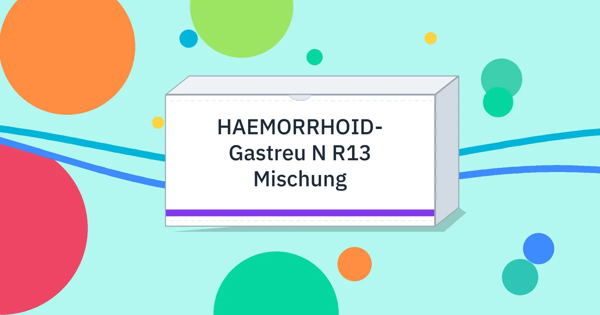 Symbolbild: Packung mit der Aufschrift HAEMORRHOID-Gastreu N R13 Mischung (PZN 04875221) – Verfügbarkeit und Bezug in Apotheken in Frankfurt am Main