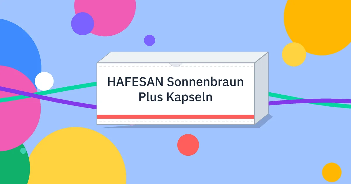 Symbolbild: Packung mit der Aufschrift HAFESAN Sonnenbraun Plus Kapseln (PZN 07663784) – Verfügbarkeit und Bezug in Apotheken in Frankfurt am Main