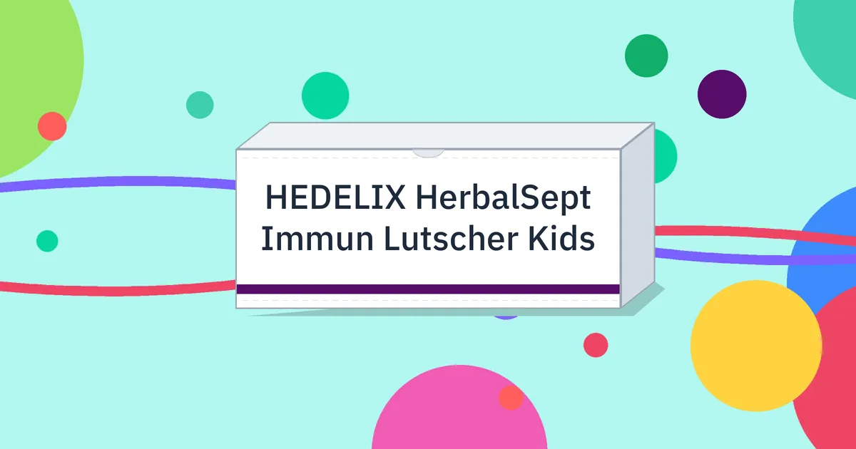 Symbolbild: Packung mit der Aufschrift HEDELIX HerbalSept Immun Lutscher Kids (PZN 19927403) – Verfügbarkeit und Bezug in Apotheken in Frankfurt am Main