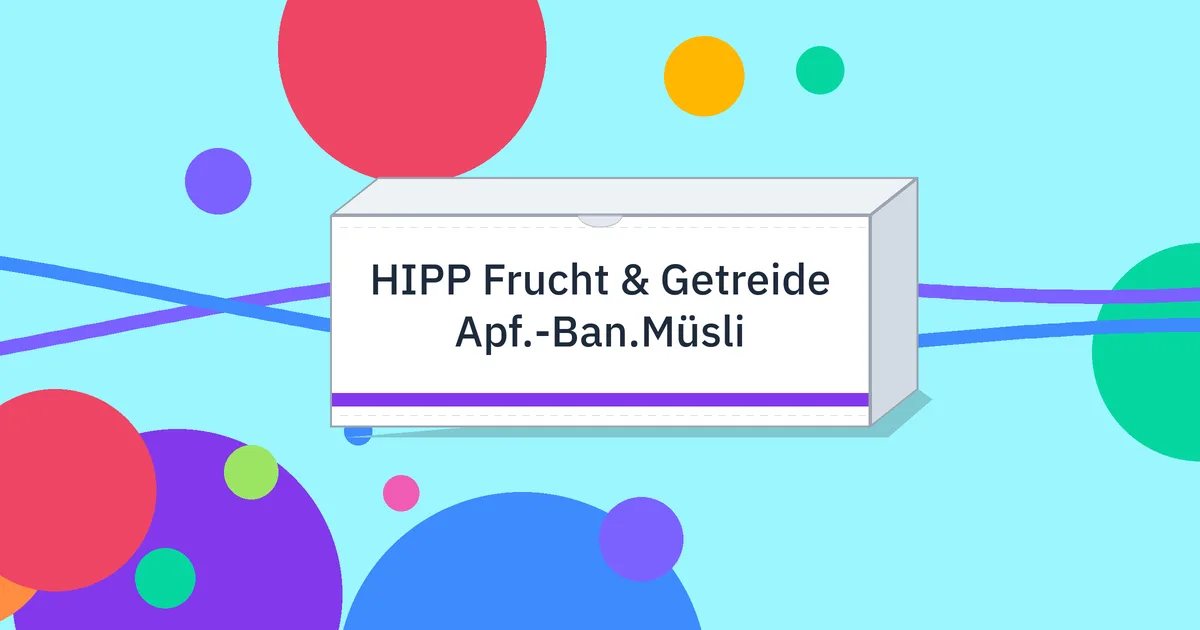 Symbolbild: Packung mit der Aufschrift HIPP Frucht & Getreide Apf.-Ban.Müsli (PZN 07427173) – Verfügbarkeit und Bezug in Apotheken in Frankfurt am Main