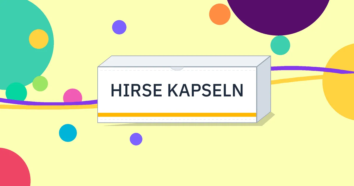 Symbolbild: Packung mit der Aufschrift HIRSE KAPSELN (PZN 07749149) – Verfügbarkeit und Bezug in Apotheken in Frankfurt am Main