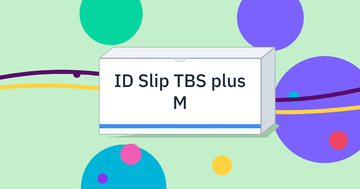 Symbolbild: Packung mit der Aufschrift ID Slip TBS plus M (PZN 16626434) – Verfügbarkeit und Bezug in Apotheken in Frankfurt am Main