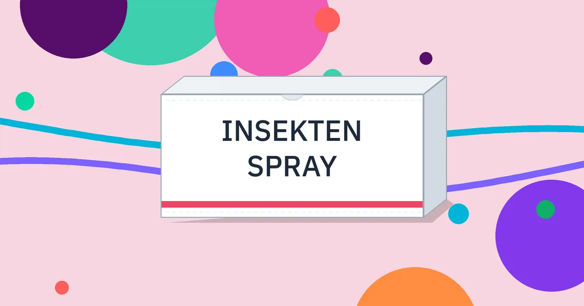 Symbolbild: Packung mit der Aufschrift INSEKTEN SPRAY (PZN 11857407) – Verfügbarkeit und Bezug in Apotheken in Frankfurt am Main
