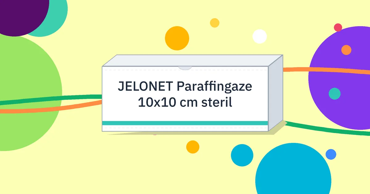 Symbolbild: Packung mit der Aufschrift JELONET Paraffingaze 10x10 cm steril (PZN 17832041) – Verfügbarkeit und Bezug in Apotheken in Frankfurt am Main