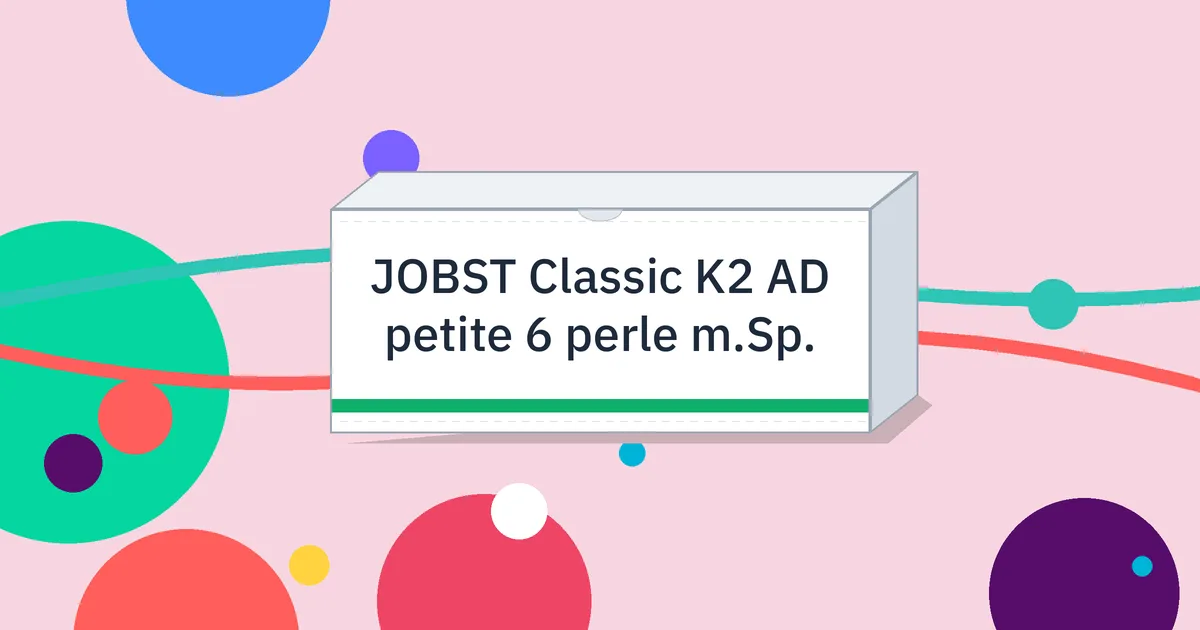 Symbolbild: Packung mit der Aufschrift JOBST Classic K2 AD petite 6 perle m.Sp. (PZN 11269627) – Verfügbarkeit und Bezug in Apotheken in Frankfurt am Main