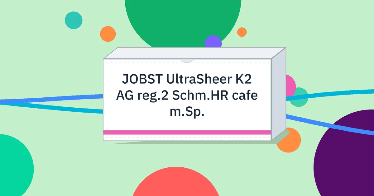 Symbolbild: Packung mit der Aufschrift JOBST UltraSheer K2 AG reg.2 Schm.HR cafe m.Sp. (PZN 13162170) – Verfügbarkeit und Bezug in Apotheken in Frankfurt am Main
