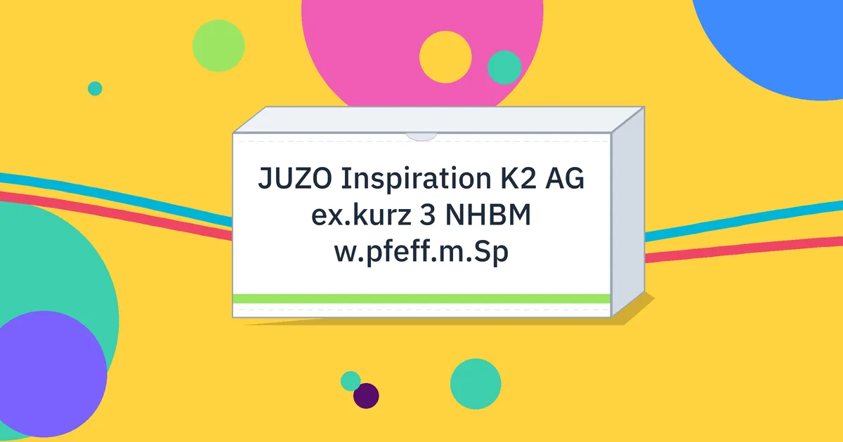 Symbolbild: Packung mit der Aufschrift JUZO Inspiration K2 AG ex.kurz 3 NHBM w.pfeff.m.Sp (PZN 14924831) – Verfügbarkeit und Bezug in Apotheken in Frankfurt am Main