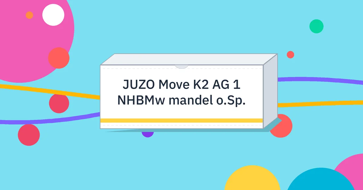 Symbolbild: Packung mit der Aufschrift JUZO Move K2 AG 1 NHBMw mandel o.Sp. (PZN 16644538) – Verfügbarkeit und Bezug in Apotheken in Frankfurt am Main