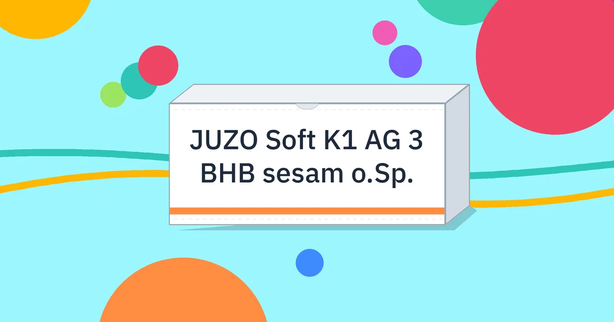Symbolbild: Packung mit der Aufschrift JUZO Soft K1 AG 3 BHB sesam o.Sp. (PZN 14821491) – Verfügbarkeit und Bezug in Apotheken in Frankfurt am Main