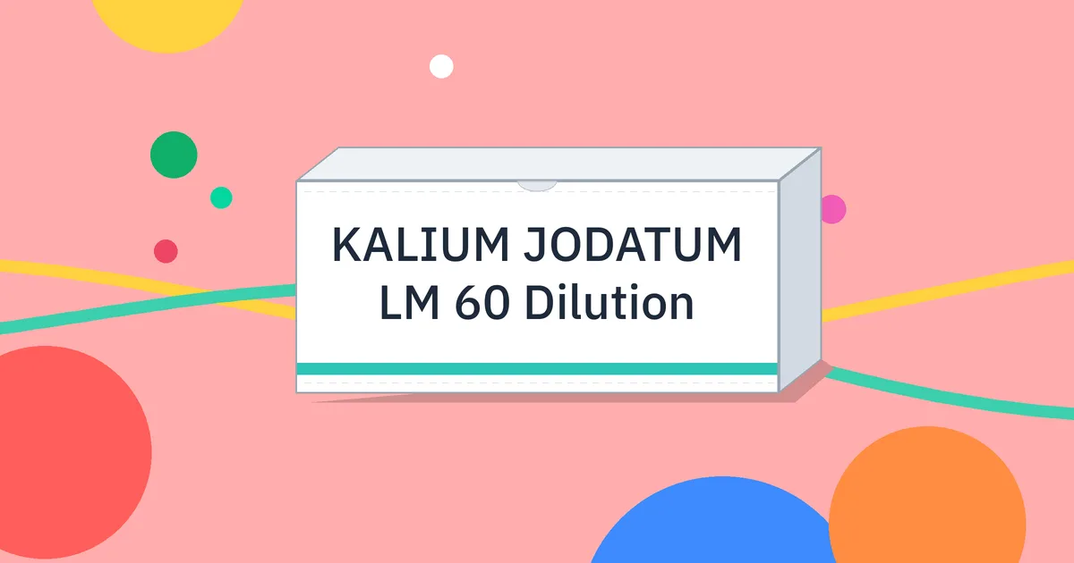 Symbolbild: Packung mit der Aufschrift KALIUM JODATUM LM 60 Dilution (PZN 12922644) – Verfügbarkeit und Bezug in Apotheken in Frankfurt am Main