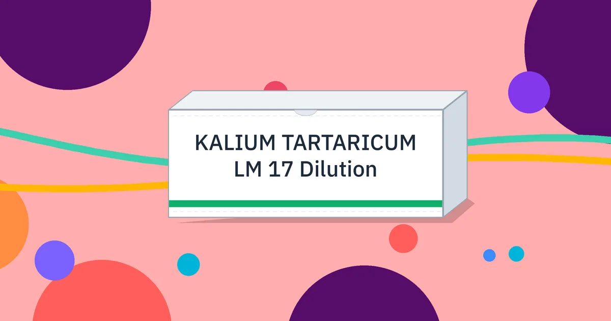 Symbolbild: Packung mit der Aufschrift KALIUM TARTARICUM LM 17 Dilution (PZN 12926808) – Verfügbarkeit und Bezug in Apotheken in Frankfurt am Main
