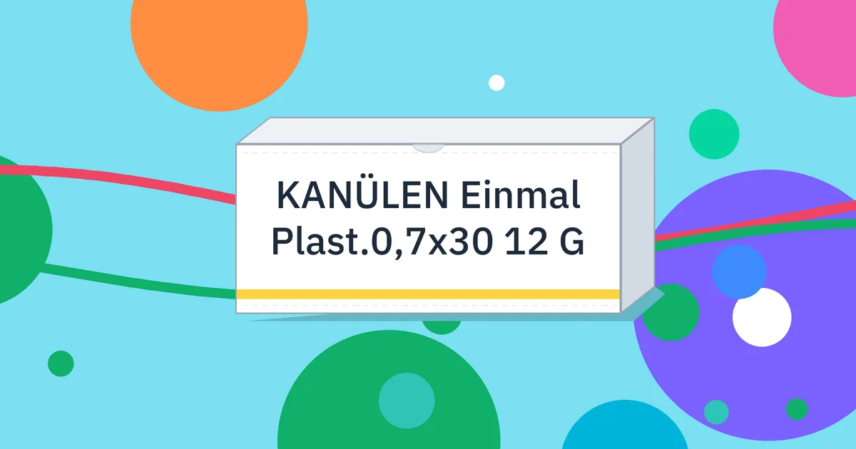 Symbolbild: Packung mit der Aufschrift KANÜLEN Einmal Plast.0,7x30 12 G (PZN 02440080) – Verfügbarkeit und Bezug in Apotheken in Frankfurt am Main