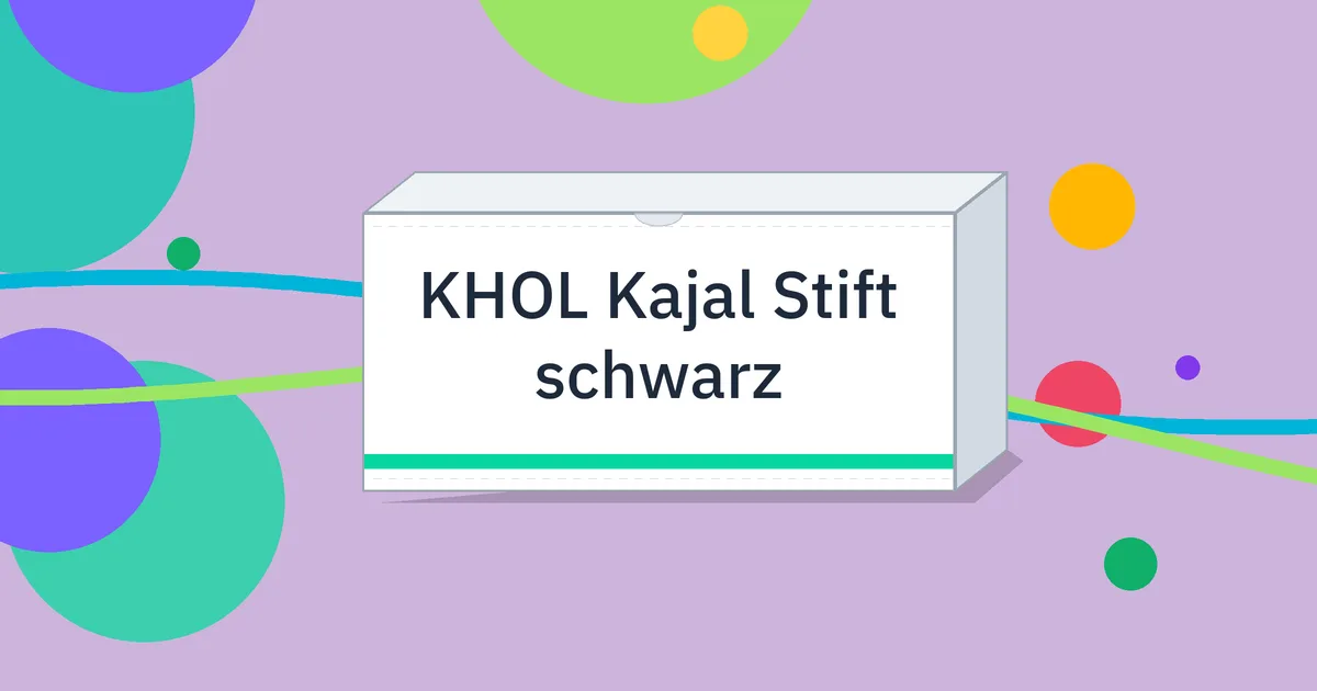 Symbolbild: Packung mit der Aufschrift KHOL Kajal Stift schwarz (PZN 06155005) – Verfügbarkeit und Bezug in Apotheken in Frankfurt am Main