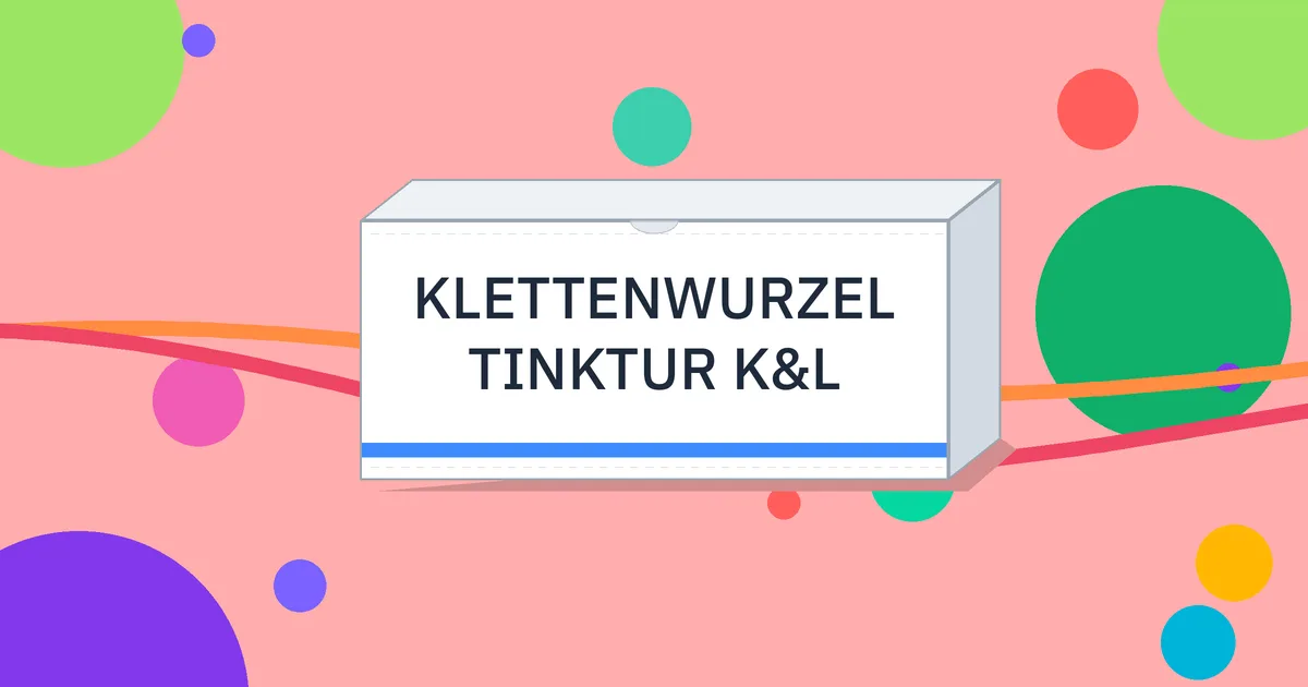 Symbolbild: Packung mit der Aufschrift KLETTENWURZEL TINKTUR K&L (PZN 16900177) – Verfügbarkeit und Bezug in Apotheken in Frankfurt am Main